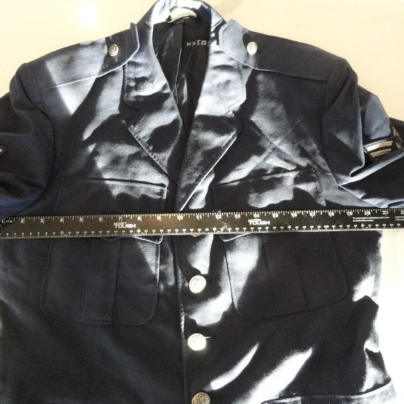 Jackets & Coats | 4r 4 Button Jacket Dress Coat Uniform Mans Blue Shade ...